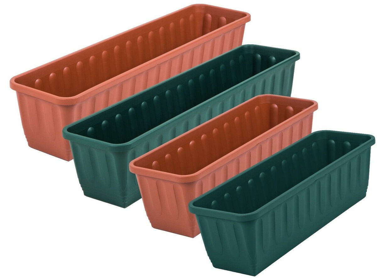 Long Plastic Planter Box Multi Layer Vertical Stackable Hanging