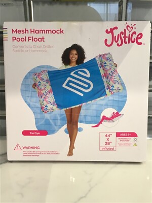 Justice Mesh Hammock Pool Float, Converts to Chair, Drifter, Saddle or ...