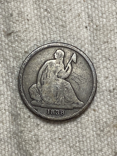 1838 O Seated Liberty Dime G/VG Details Silver 10c Coin No Stars Type ...