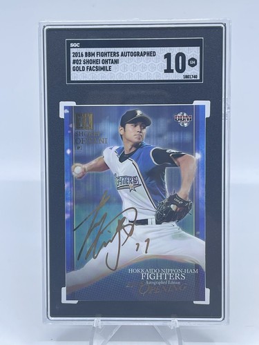 2016 BBM Hokkaido Nippon-Ham Fighters #2 Shohei Ohtani SGC 10 Gold Auto | eBay