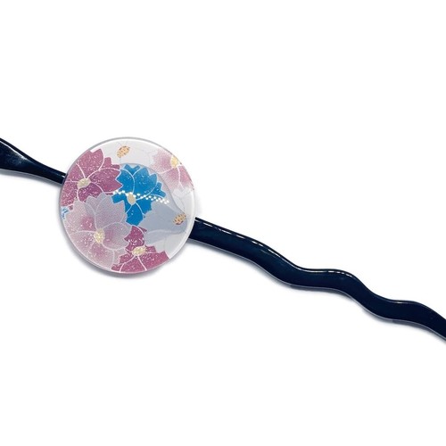 [pontopont] Glass single holder, pot-fired glass hairpin, hair orna ...