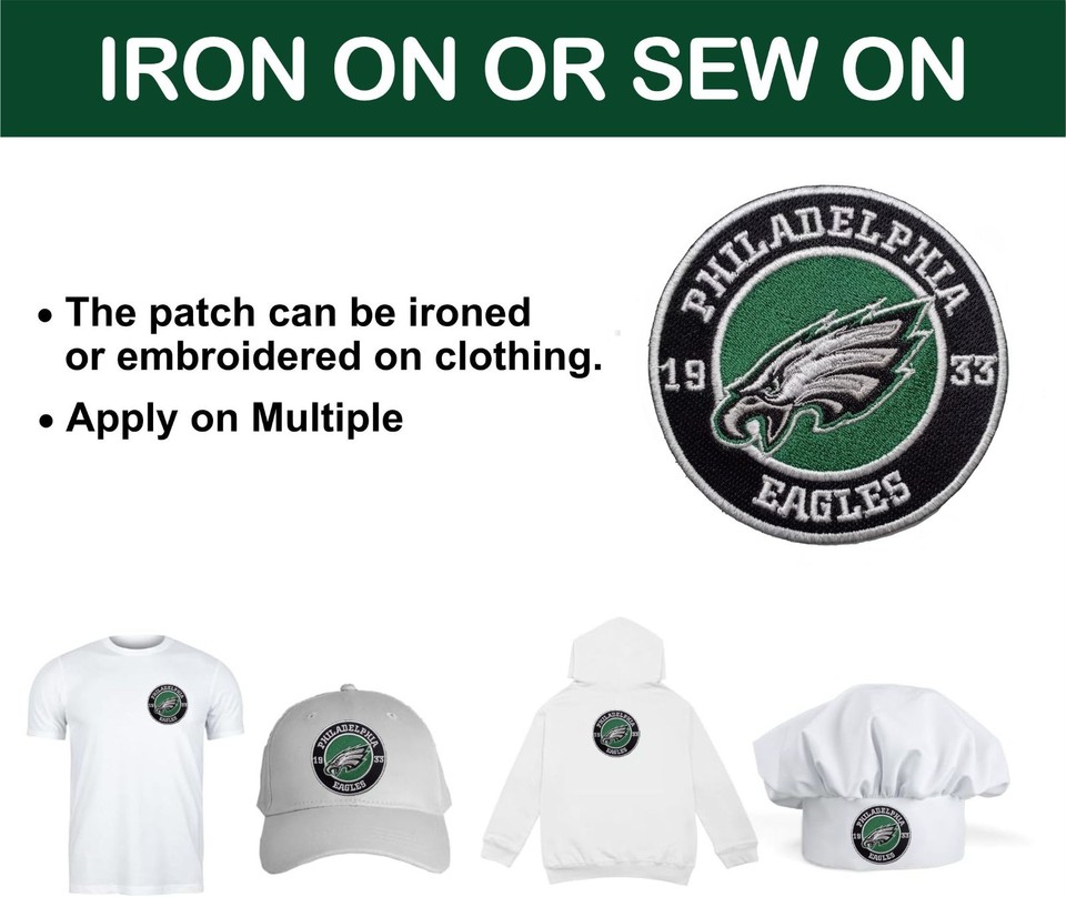 Philadelphia Eagles NFL Team Logo Iron On Patch - Sew Patch ...