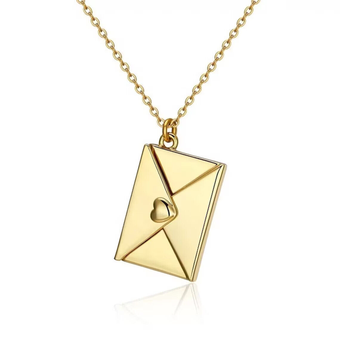 Personalised Envelope Necklace Locket Love Letter Pendant Jewelry Charm ...