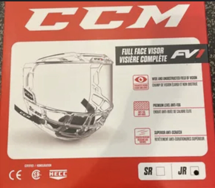 CCM Hockey Full Shield Visor Fv1 Junior for sale online | eBay