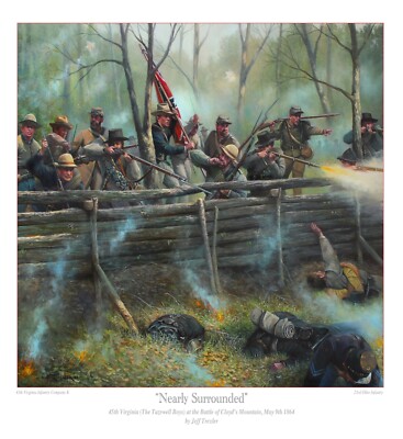 "Nearly Surrounded" Battle of Cloyd's Mountain CIVIL WAR FINE ART PRINT ...