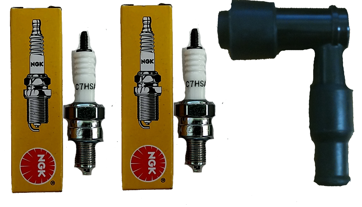 2) SPARK PLUG + CAP FOR HONDA XR80R XR 80 R XR80 BIKE YOUTH SPARKPLUG ...