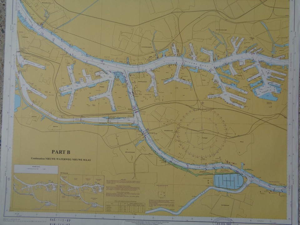 Marine Map / Nieuwe Waterway, New Maas, Old Maas And Europoort ...