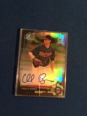 2017 Bowman Chrome Charlie Barnes Autographed Baseball Card | eBay