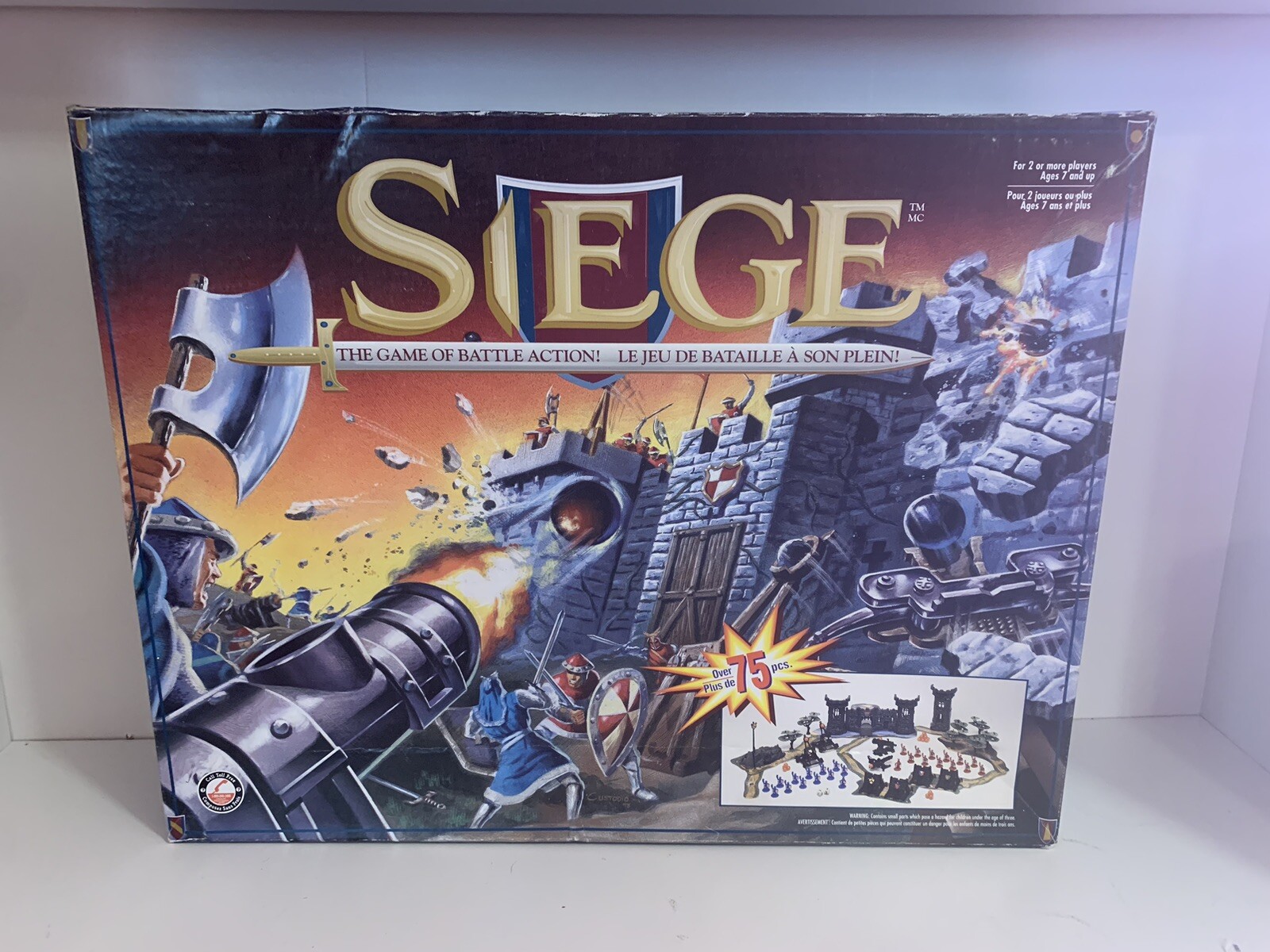 SIEGE The game Of Battle Action Weapons Warriors Board Game Complete ...