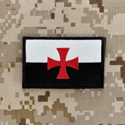 Crusader Cross Patch Jesus Morale Embroidered Christian - Hook & Loop ...