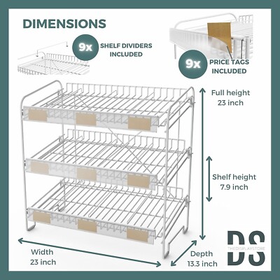 DS THE DISPLAY STORE 3Tier Concession Stand, Portable Product Display ...