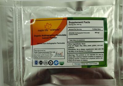 ORGANIC Andrographis Paniculata Powder For healthy digestive cardio ...