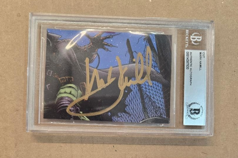 MARK HAMILL HAND SIGNED CUT BECKETT AUTHENTICATED SLABBED | eBay