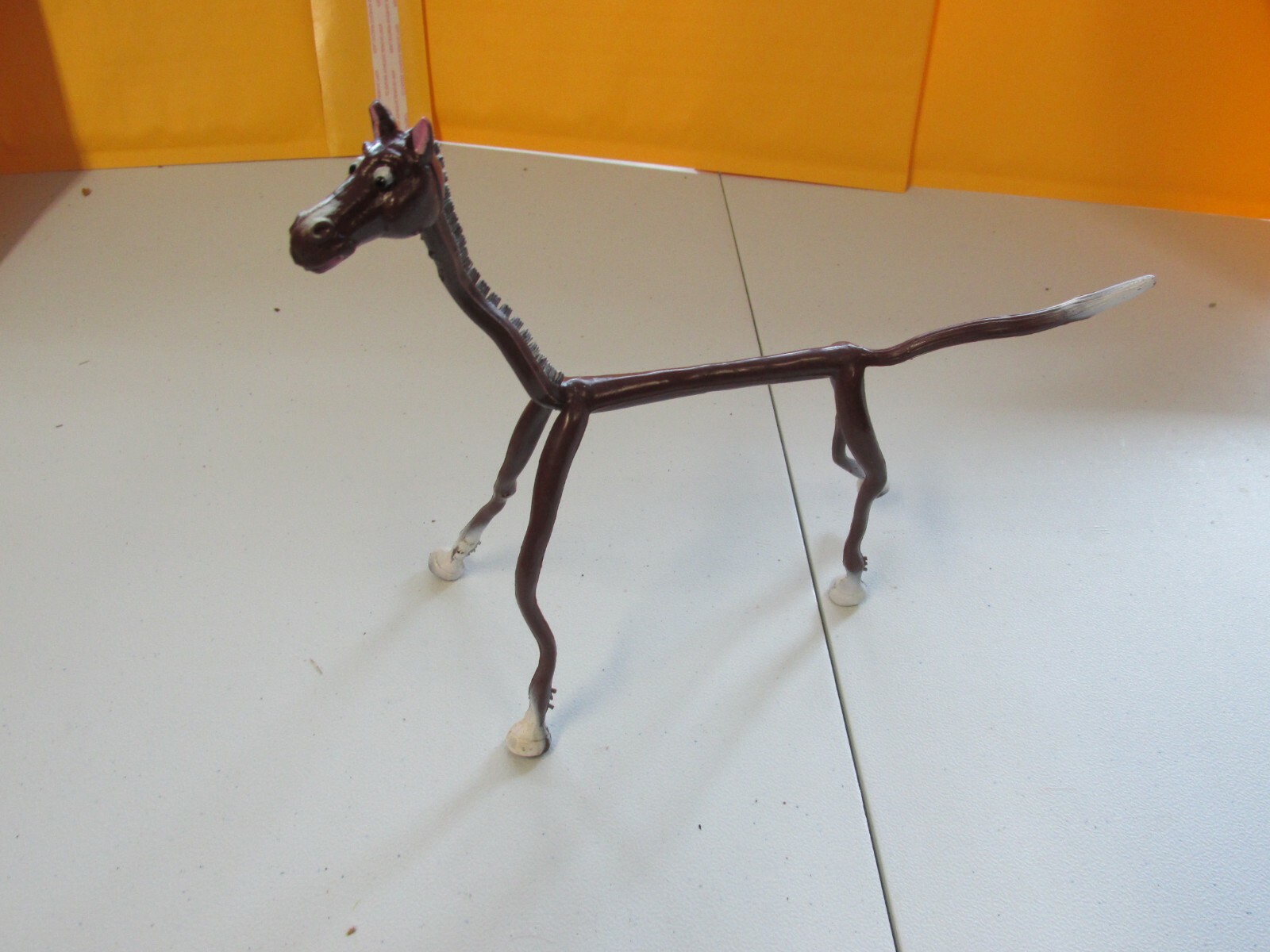 Vintage Brabo Bendy, Bendable Horse, Rare, 1970s Brown and white ...