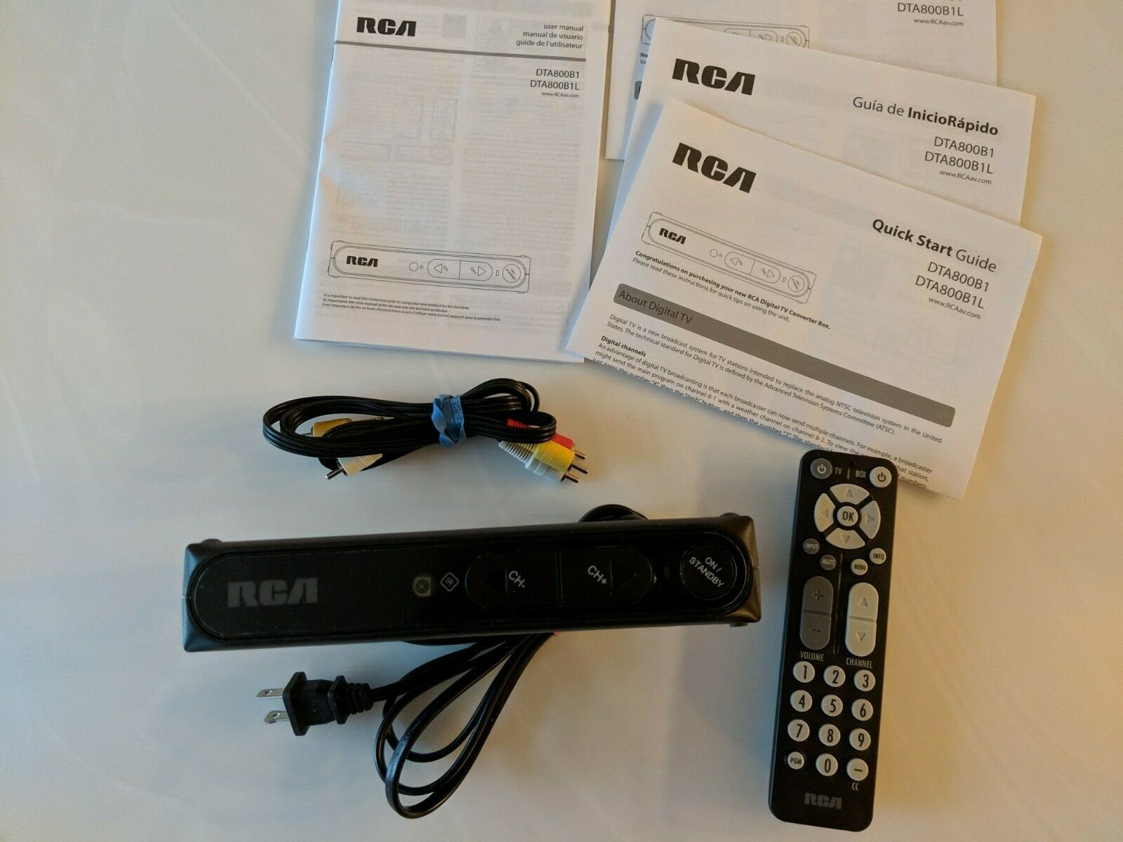 RCA DTA800B1 Digital to Analog TV Converter Box with Remote | eBay