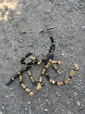 Vintage Pool Table Wood Counter Beads Billiards Score Keeper HUGE Pool ...