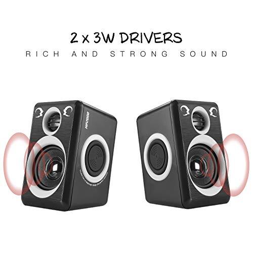 Computer Speakers with Surround Sound 2.0CH USB Wired Powered ...