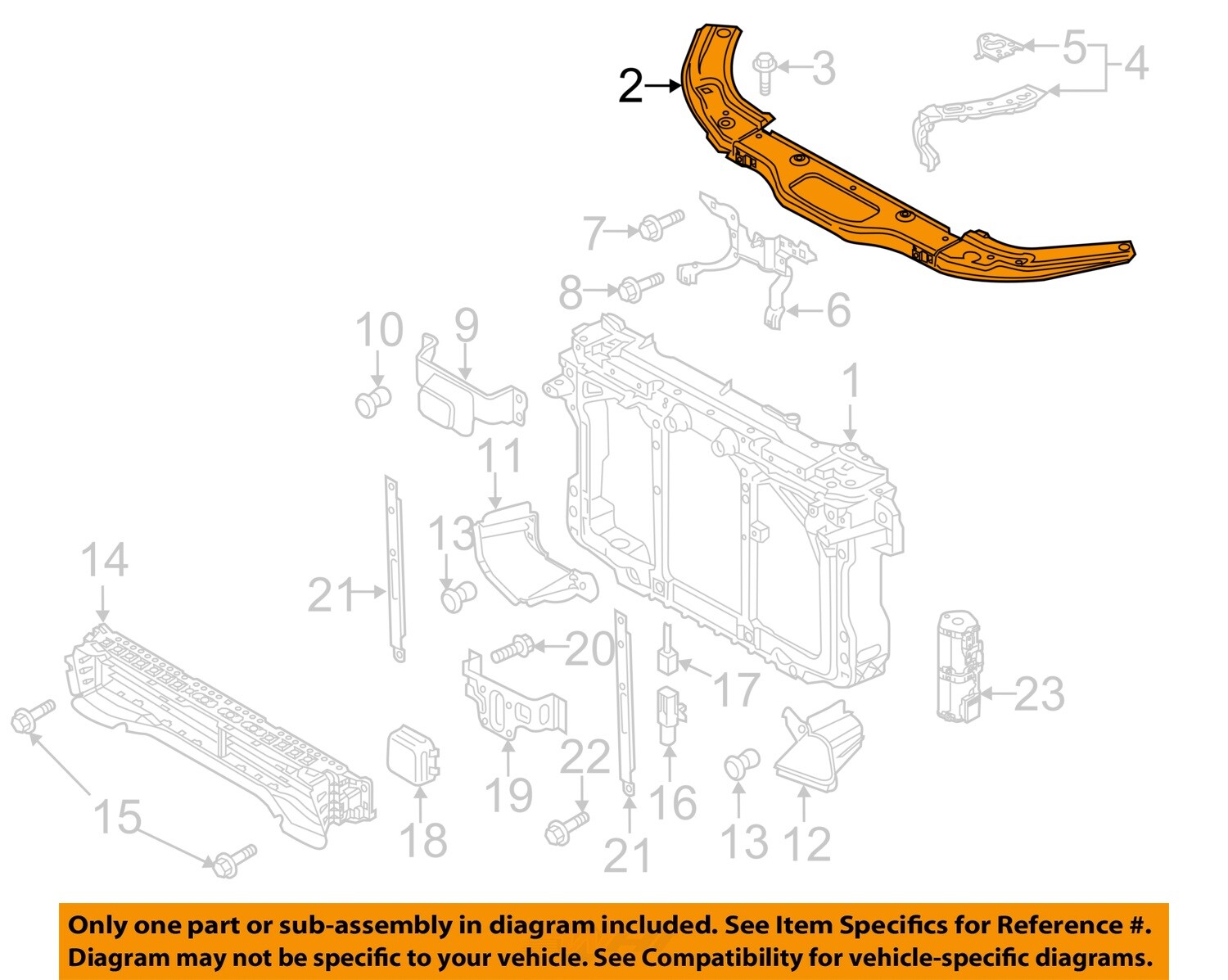 MAZDA OEM 14-16 6 Radiator Support Radiator Support-Upper Tie Bar ...