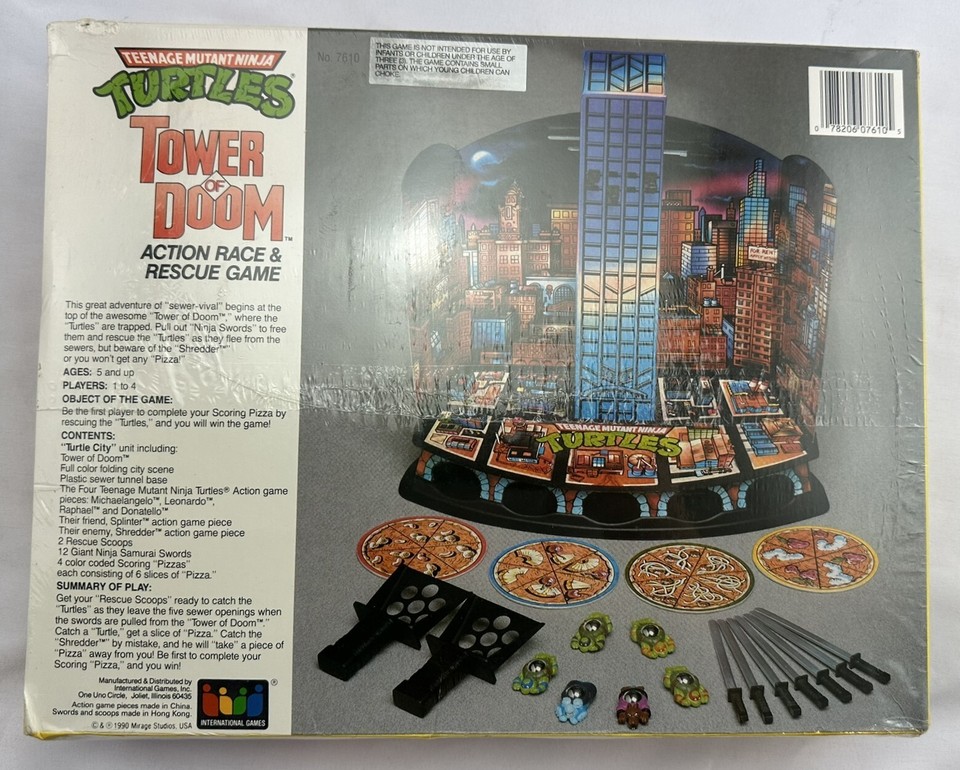 1990 Teenage Mutant Ninja Turtles Tower of Doom Brand New Sealed FREE ...