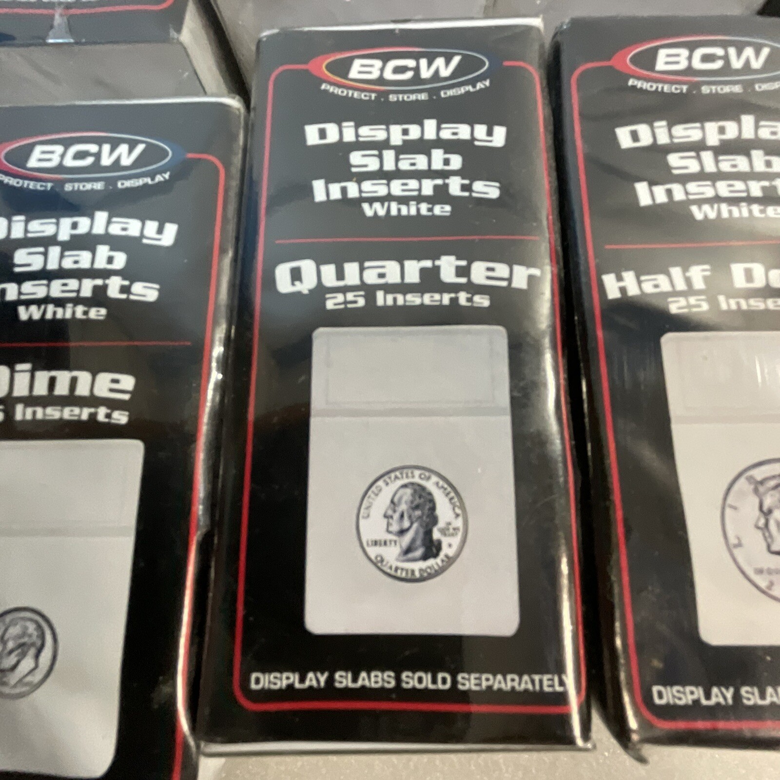 BCW Display Slab Coin Foam Inserts Dollar Half Quarter Dime Nickel ...