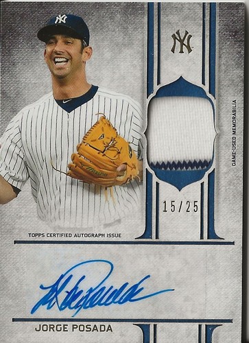 2015 Topps Supreme Auto Relics signed by Jorge Posada, 15/25. | eBay