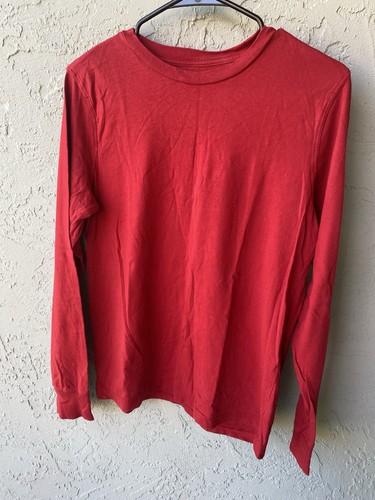 Red George Men's Long Sleeve Crew-Neck Solid Plain T-Shirts Tee: S (34 ...