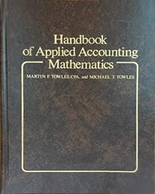 Handbook of applied accounting mathematics 9780133724905| eBay