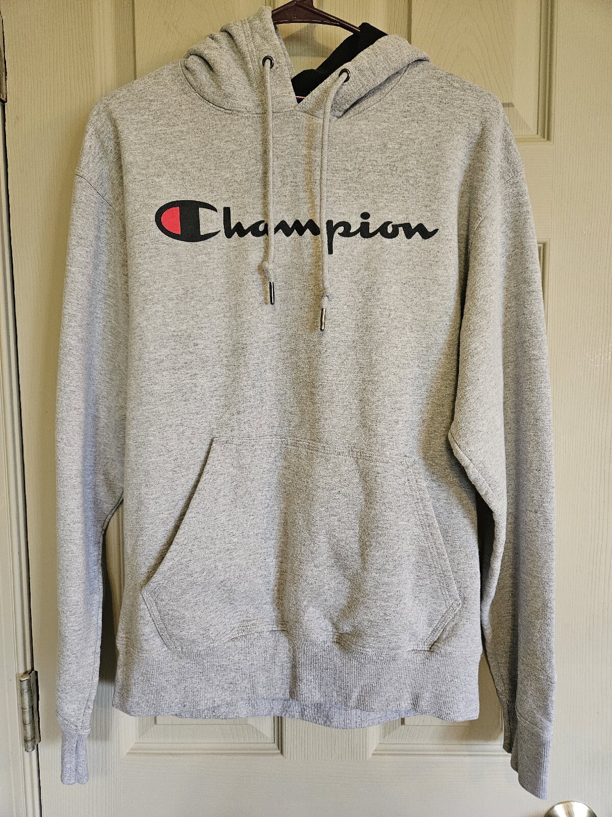 Champion Authentic Athleticwear Basic Logo Pullover Hoodie Gray Mens ...