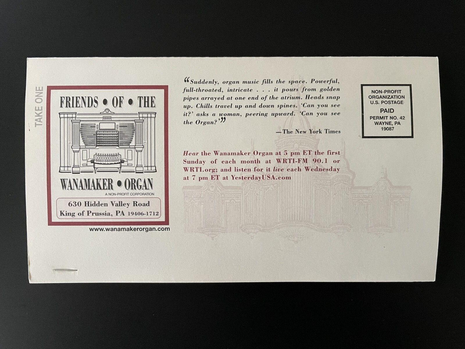 John Wanamaker Department Store Closure Organ Friends Brochure 2025 ...