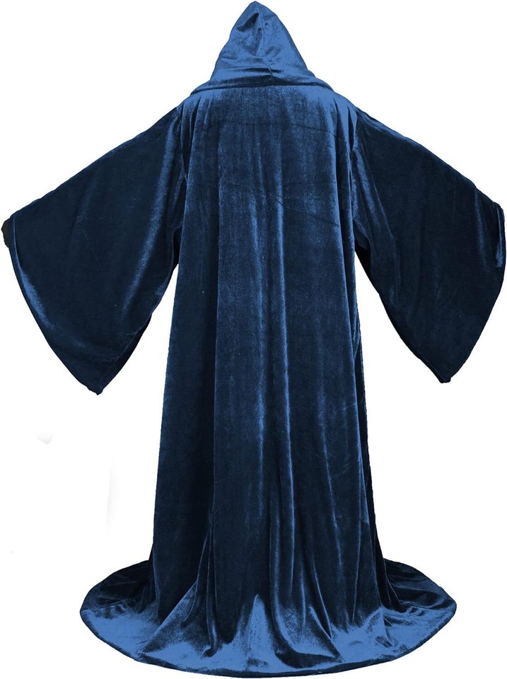 Velvet Wizard Robe with Satin Lined Hood and Sleeves | eBay