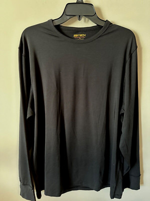SB TECH PERFORMANCE APPAREL Black L/S Baselayer- Size XL- 85% Poly 15% ...
