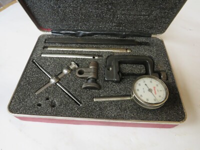 Starrett 196 Universal Back Plunger Dial Indicator Gauge Set Box | eBay