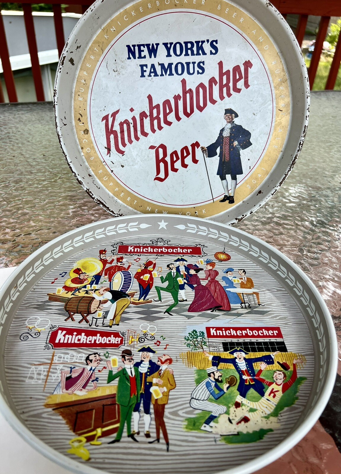 KNICKERBOCKER BEER TRAYS JACOB RUPPERT BREWING CO, NEW YORK 12” LOT | eBay