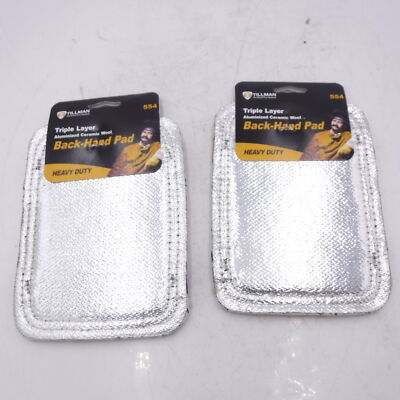 2 Pack Tillman Triple Layer Aluminized Ceramic Wool Back Hand Pads 554 ...