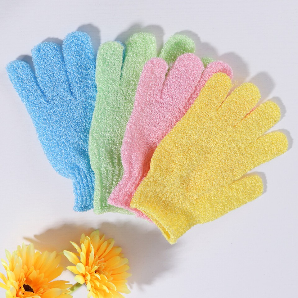 4 Pairs Gloves Shower Gloves Bathing Brush Bath Gloves | eBay