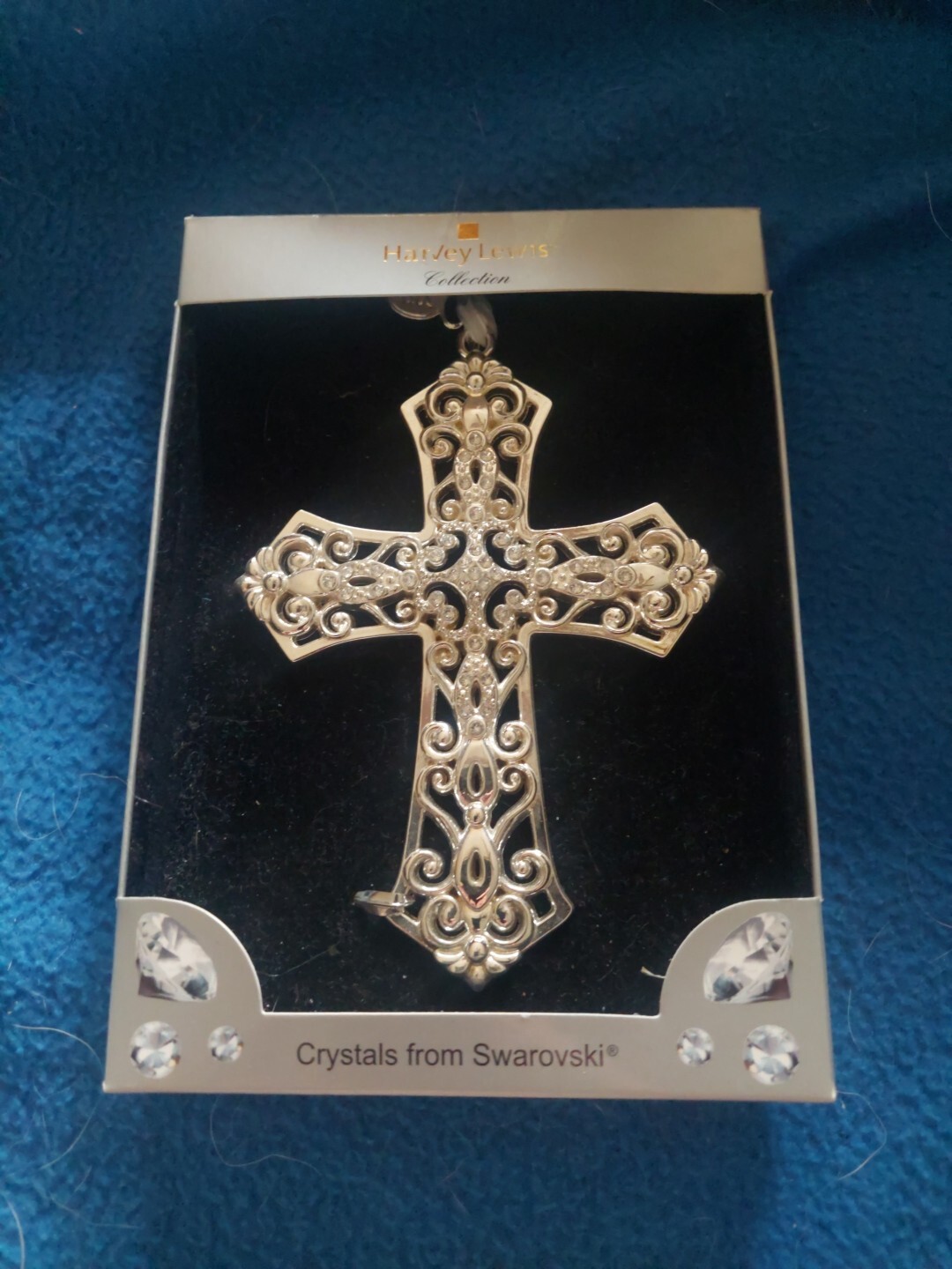 HARVEY LEWIS CROSS CHRISTMAS ORNAMENT CRYSTALS FROM SWAROVSKI ~ NIB | eBay