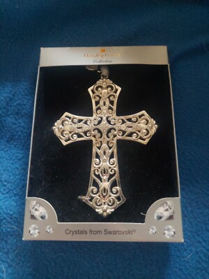 HARVEY LEWIS CROSS CHRISTMAS ORNAMENT CRYSTALS FROM SWAROVSKI ~ NIB | eBay