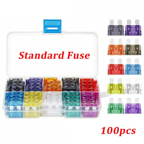 100pcs Blade Fuse Assortment Auto Car Motorcycle SUV FUSES Kit APM ATM ...