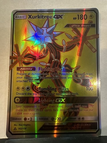 Pokémon Card - Xurkitree GX SM Ultra Prism 142/156 Ultra Rare Full Art ...