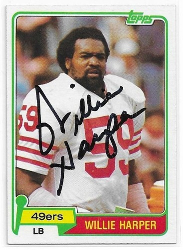 WILLIE HARPER Autographed Signed 1981 Topps card #109 San Francisco ...