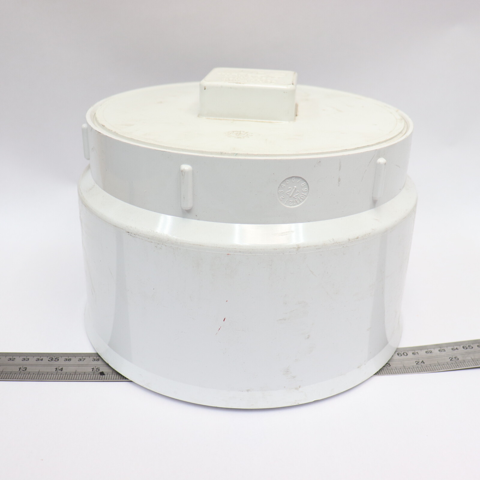 ADS Threaded Water Tight Cleanout Plug PVC White 8" 0874AG for sale ...