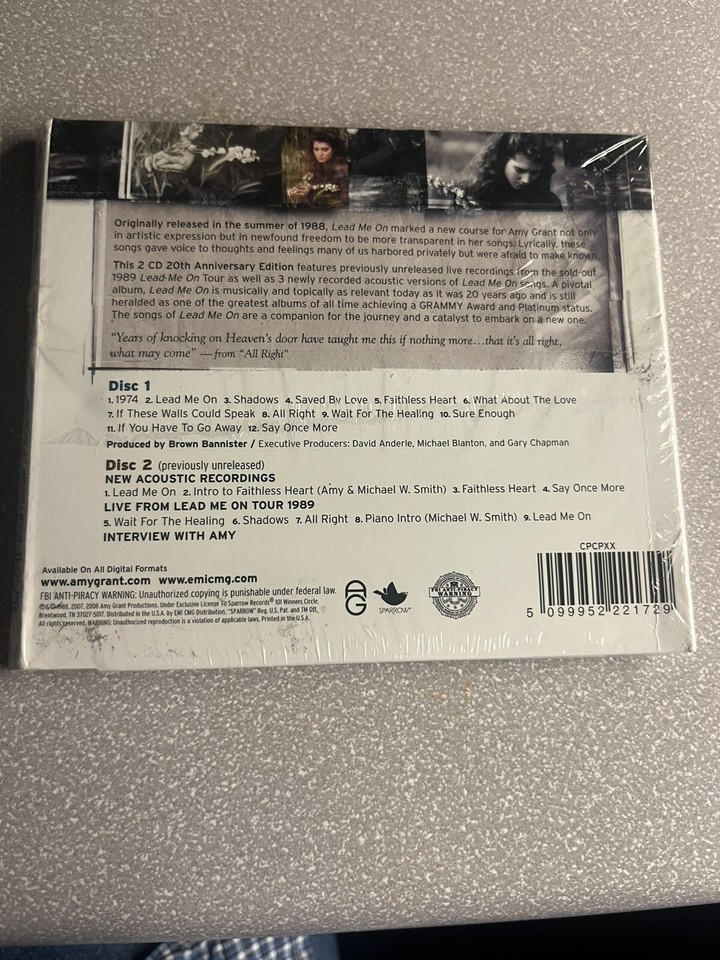 RARE NEW/SEALED MUSIC CD - AMY GRANT - “LEAD ME ON” (20TH ANNIVERSARY ...