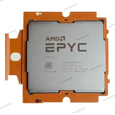 AMD EPYC Genoa 9534 2.45GHz 64 Core 128 Threads SP5 256MB 280W CPU ...