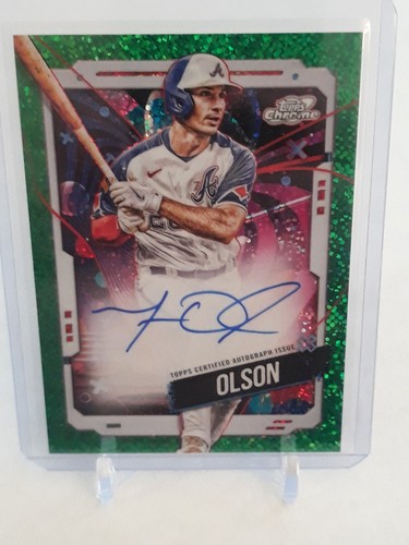 2024 Topps Cosmic Chrome Matt Olson autograph variation card green /75 ...