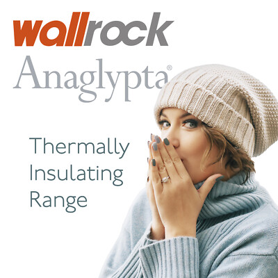 Anaglypta Wallrock Thermal Wallpapers - Polystyrene, Graphite+, Thermal ...