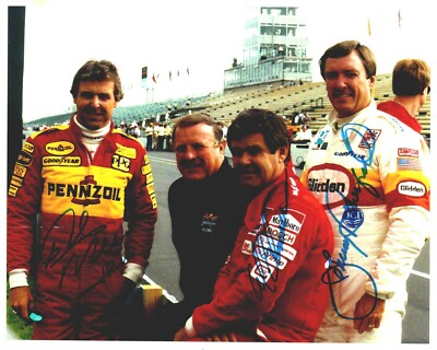 "Indianapolis 500" Rick Mears & Johnny Rutherford Signed 8.5X11 Color ...