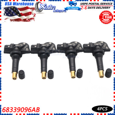 For Jeep Wrangler Wagoneer Gladiator 4PCS TPMS 68339096AB Tire Pressure ...