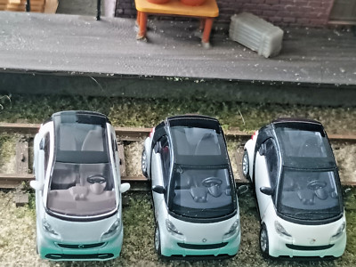 Busch H0 3 x Smart Fortwo coupe city car ohne OVP (MI) | eBay.de