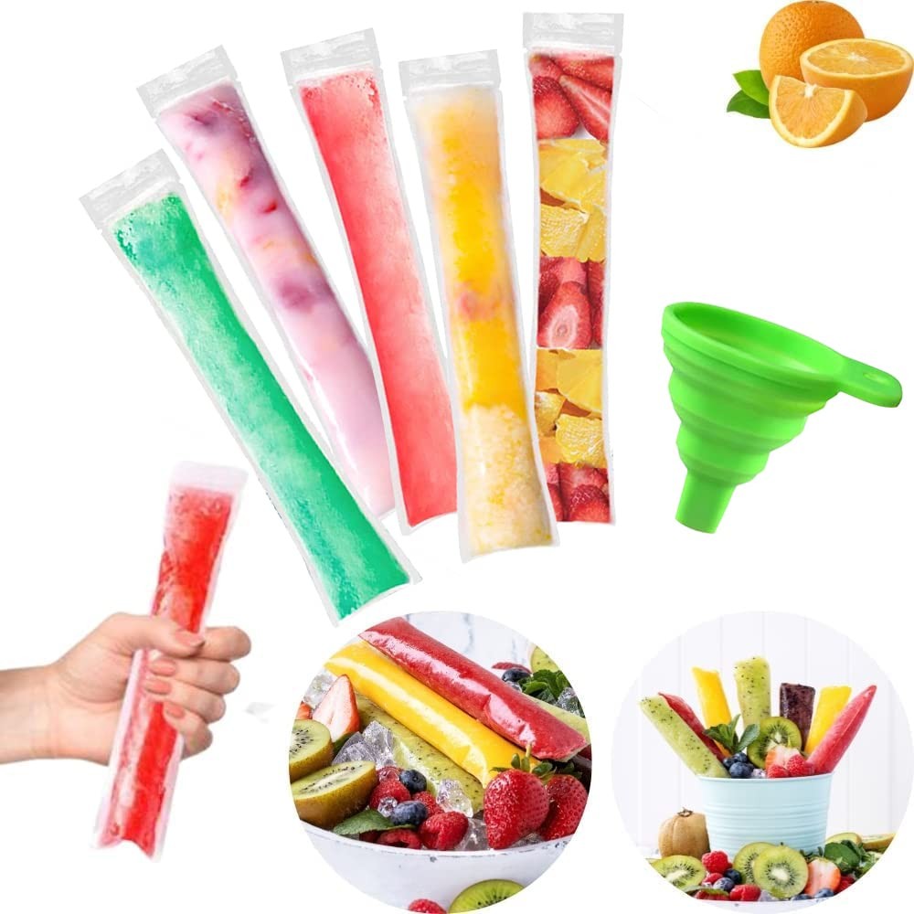 200 Pack Popsicle Bags, Ice Pop Bags for Disposable Freeze Pops Bags ...