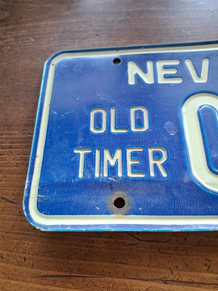 Vintage 1980 Nevada License Plate "Old Timer" #0044 Good Condition See ...